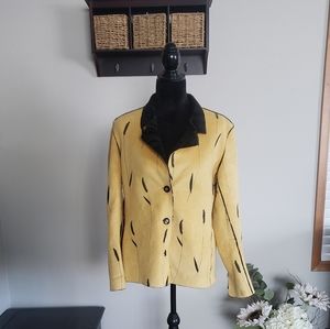 Robert Kitchen | Jackets & Coats | Robert Kitchen Feather Detail Button ...